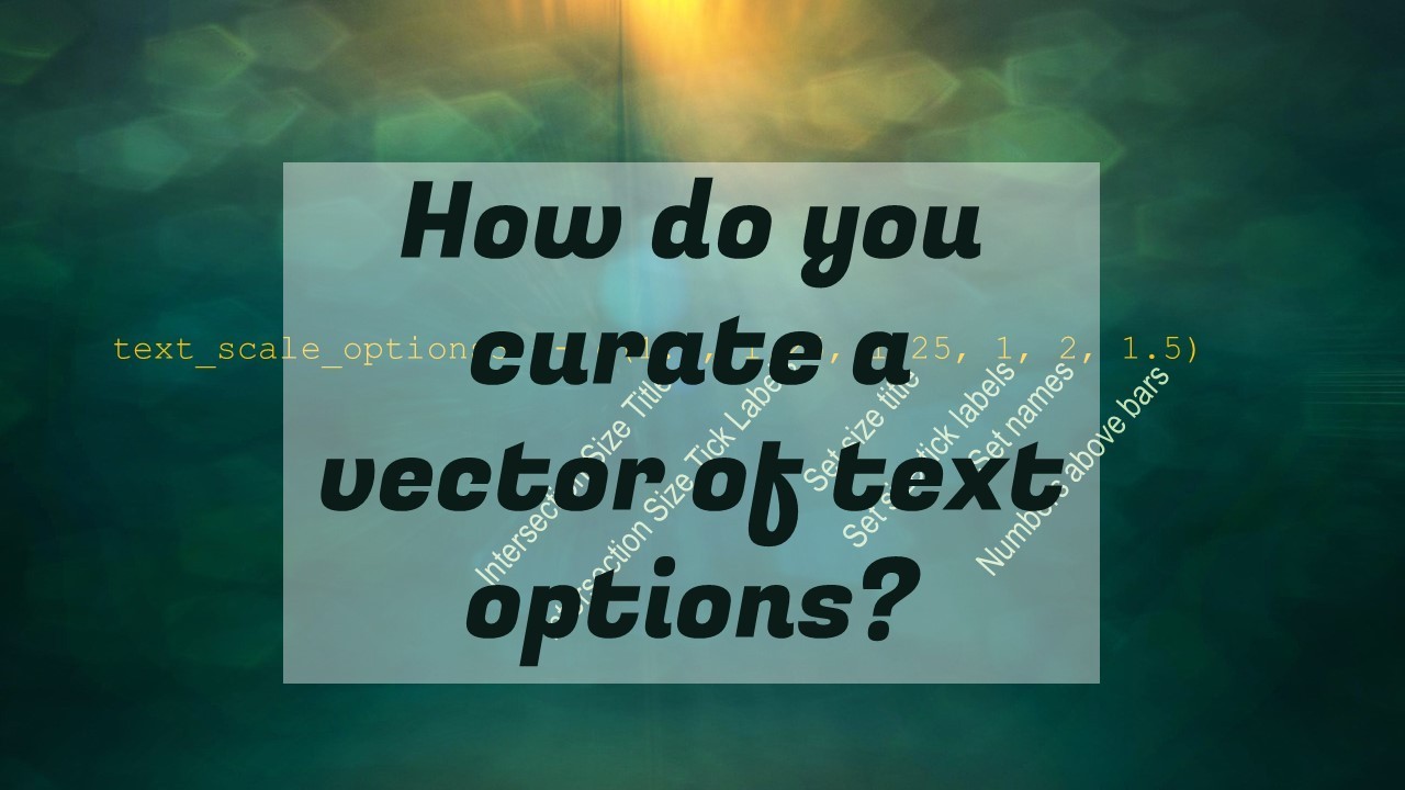 Data curation solution to untangling complex vector of options in R